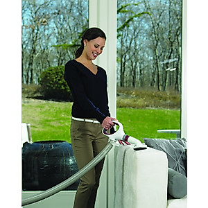 Shark NV501 Rotator Professional Lift-Away Upright Vacuum with HEPA Filter, Swivel Steering, LED Headlights, Wide Upholstery Tool, Dusting Brush & Crevice Tool, White/Red