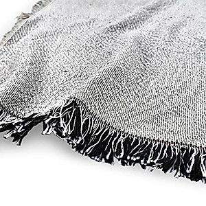 LOGOVISION Pink Floyd Blanket, 50"x60" Wish You were Here Woven Tapestry Cotton Blend Fringed Throw