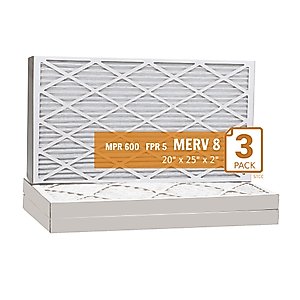 20"x25"x2" Xtreme Plus Air Guard Pleated Filter, MERV 8 (Pack of 3)