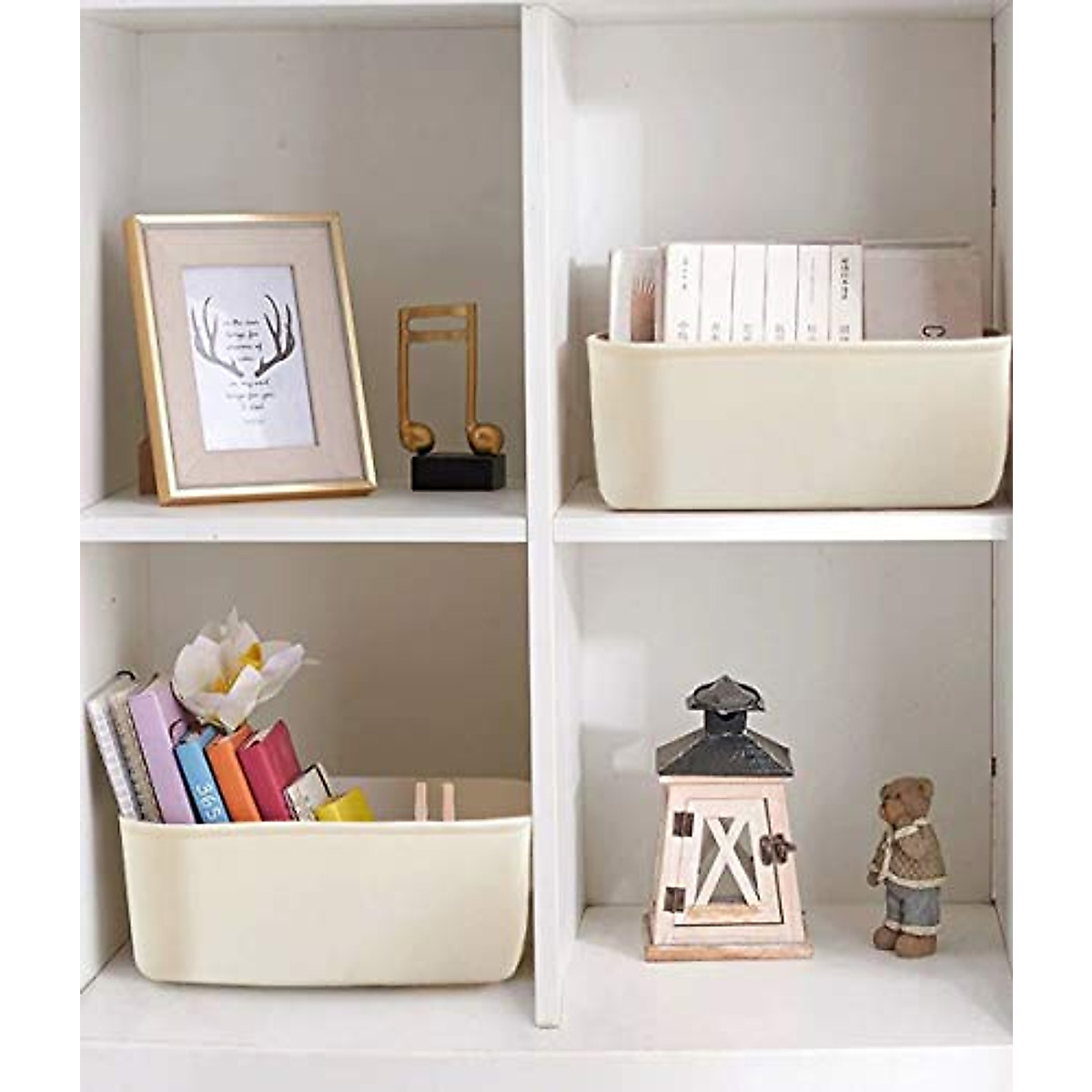 Feiupe Set of 6 Storage Bin Storage Basket Desk Cabinet Organizer