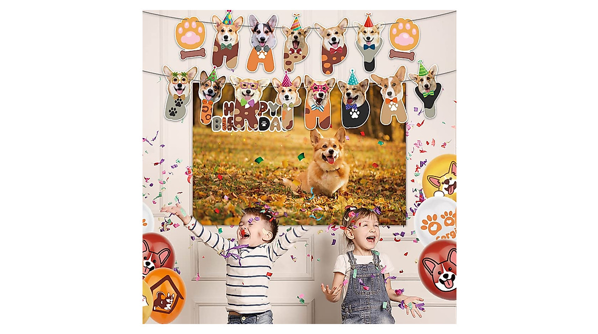 Cute Corgi Party Decorations for Birthday Events