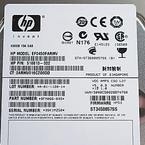 516810-002 Hp Hard Drives W-tray Sas-6gbits 450gb-15000rpm (Certified Refurbished)