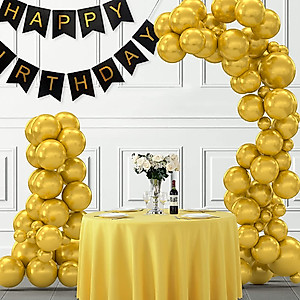 Gold Balloons, 5 Inch Balloons 50pcs, Gold Chrome Balloons, Metallic Balloons, Foil Balloons, Balloons for Party Decoration, Gold Round Balloon Arch