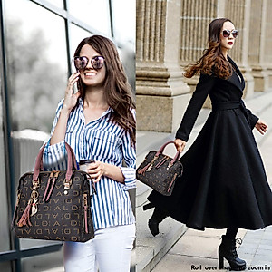 Qiayime Womens Fashion Purses and Handbags PU Tassel Leather Top Handle Satchel Shoulder Tote Crossbody Bags for Women (Pink)