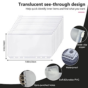 Soomeet Budget Binder, 54Pcs Budget Binder with Zipper Envelopes, Cash Envelopes for Budgeting, Money Organizer for Cash, A6 Budget Planner with Cash Envelopes, Pink