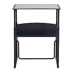Safco AlphaBetter Stand-Up Student Desk with Book Box, Features a Swinging Pendulum Footrest Bar & a 28” W x 20” D Durable Desktop, Adjustable Height’, Premium Gray