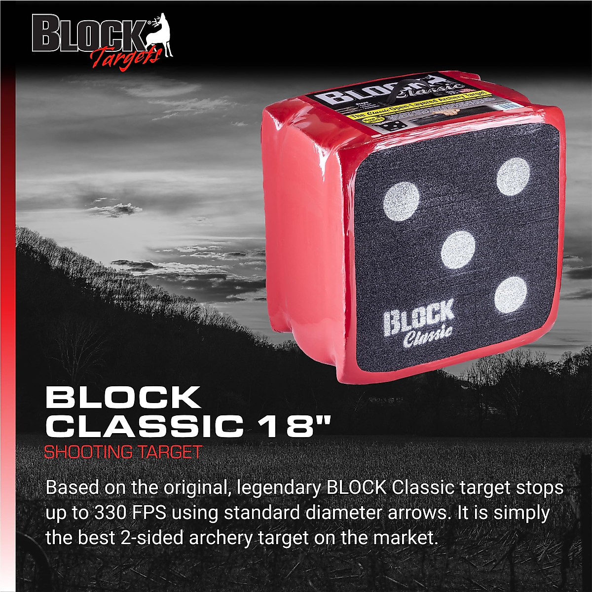 Field Logic Block Classic 18 Archery Target, Black