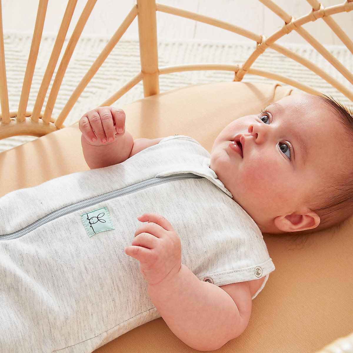 ergoPouch 0.2 TOG Cocoon Baby Sleep Sack 6-12 Months, Swaddle Sleeping Bag, Temperature Control Wearable Blanket (Grey Marle)