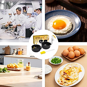 Egg Rings For Frying Eggs,Stainless Steel Egg Cooking Rings, Omelet And Muffins Round Pancake Mold For Frying Eggs, Egg Rings For Frying Egg Mold With Oil Brush, Pancake Omelet Patty Molds, Round