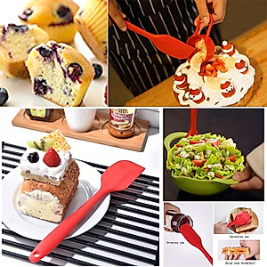 Silicone Spatulas, 11 inch Rubber Spatula Heat Resistant Seamless One Piece Design Non-Stick Flexible Scrapers Baking Mixing Tool (4 Piece)