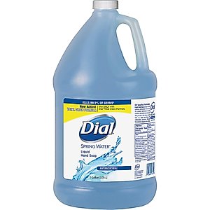 Dial Complete Spring Water Antibacterial Liquid Hand Soap, 128 Fl oz Refill Bottle (Pack of 1)