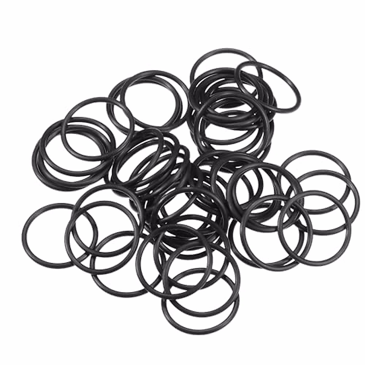 Partuto 50 Pcs 22mm ID x 2mm CS Universal Car O Ring Seal Gasket - Car - Faucet Repair Trucks Suvs Trailer Tube Sealing Waterproof - NBR Rubber Black