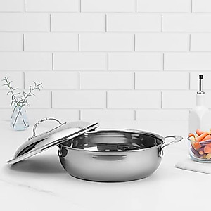 Hestan - NanoBond Collection - Titanium Stainless Steel 5-Quart Dutch Oven - Toxin, PFAS, & Chemical Free Clean Cookware, Induction Cooktop Compatible