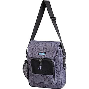 KAVU Cross Port Crossbody Bag Water Resistant Hiking Sling Pack-Stone Topo