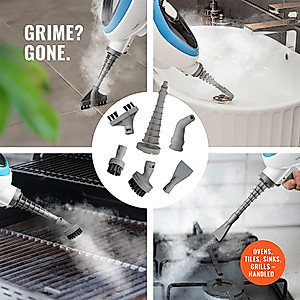 PurSteam Steam Mop Cleaner 10-in-1 with Convenient Detachable Handheld Unit, Laminate/Hardwood/Tiles/Carpet Kitchen - Garment - Clothes - Pet Friendly Steamer Whole House Multipurpose Use