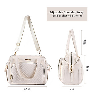 FHELAD Diaper Bag Tote, Leather Hospital Bag Essentials for Mom, Maternity Baby Bags with Enough Space