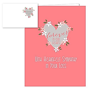 Heartfelt Sympathy Card Pack / 25 Note Cards Set / 5 Warm Comfort Designs / 4 5/8" x 6 1/4" Peace Note Cards/Made In The USA