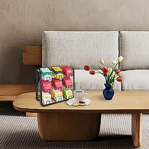 NHZ Stainless Steel 3 Tier Tea Bag Holder - Organizer for Over 180 Tea Bags, Storage Cabinet and Counter, Wall Mount Available