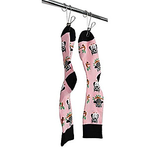 HOME-X Travel Hanging Clothes Pins, Clothes Clips Hooks, Portable Hangers for Clothes, Boot Hooks, Heavy Duty Metal Clips, 5 Pack, 4" L x 2 ½” W x 1" H