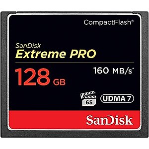 SanDisk 128GB Extreme PRO CompactFlash Memory Card UDMA 7 Speed Up To 160MB/s- SDCFXPS-128G-X46