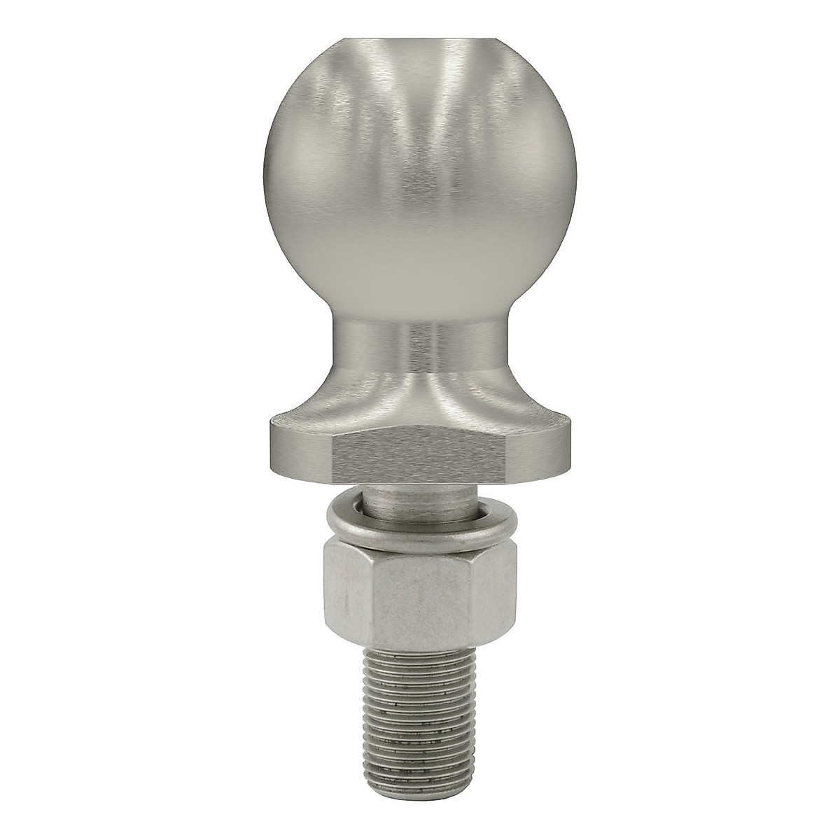 CURT 40052 Stainless Steel Trailer Hitch Ball, 3,500 lbs, 2-Inch Diameter, 3/4 x 2-1/8-Inch Shank