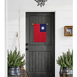 Americana Home & Garden Taiwan Garden Flag Set Wood Dowel Regional Nation International World Country Particular Area House Decoration Banner Small Yard Gift Double-Sided, Made in USA