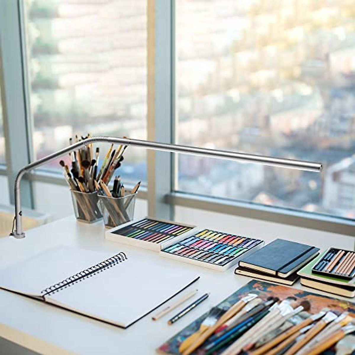 Daylight U35108 Clamp on, LED, Brushed Steel