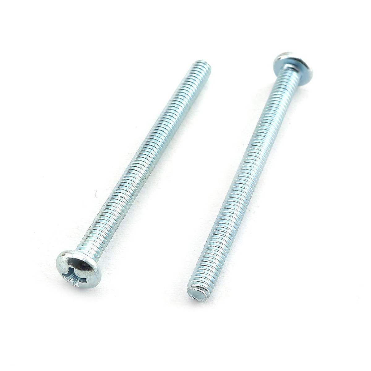 24pcs 8-32 x 2" Machine Screws Metal Mounting Hardware Fitting Fastening Accessories Cross Slotted Round Phillips Head Screw Bolt