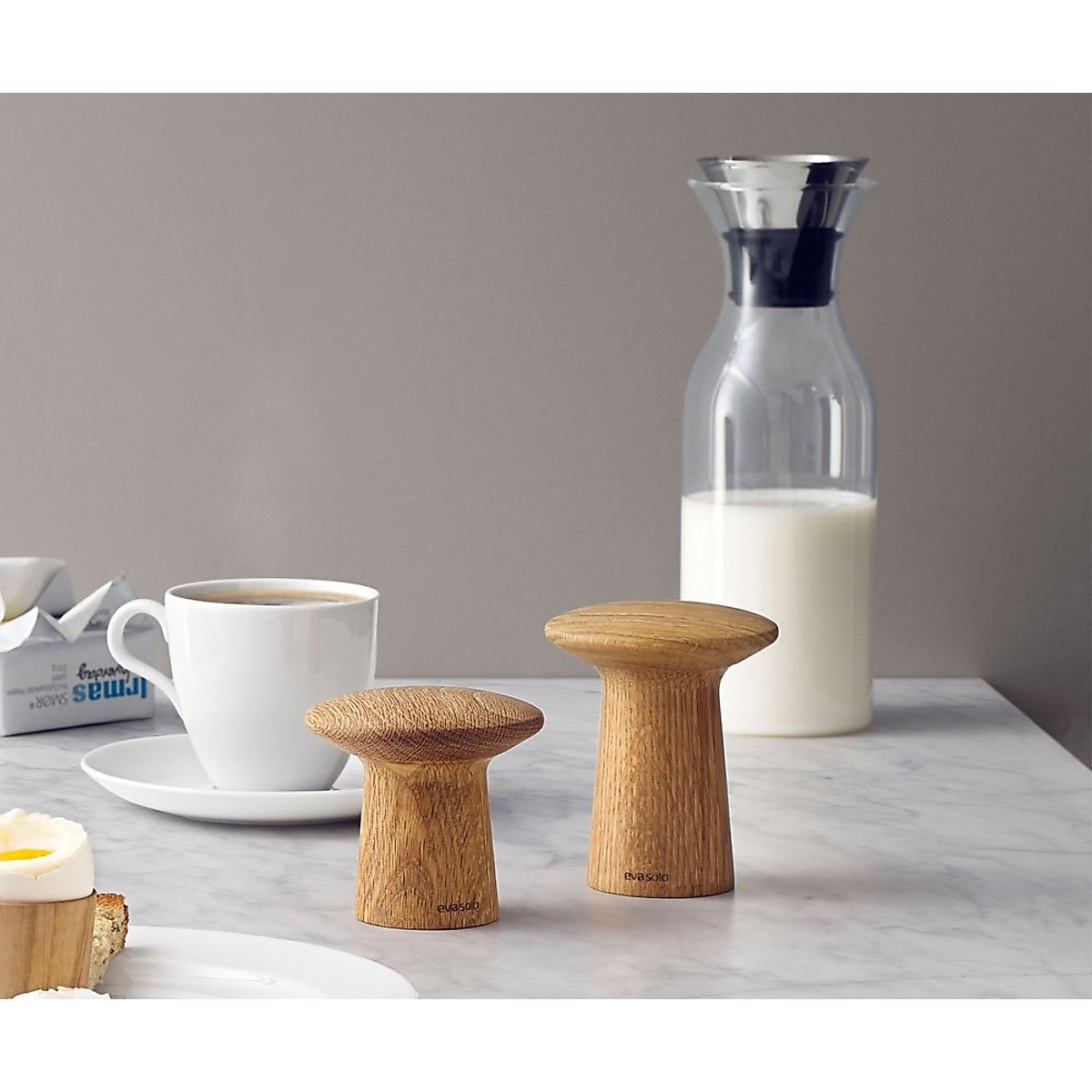 EVA SOLO - Salt & pepper mill oak - Grinder from CrushGrind, 25-year guarantee on the ceramic parts - Oak (High)