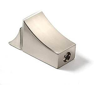 XVL 15.5-Inch Bathroom Glass Shelf, Brushed Nickel GS3003L