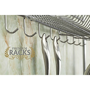 Premium Racks Professional Over The Sink Dish Rack - Fully Customizable - Multipurpose - Large Capacity (Chromium Steel)