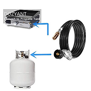 DOZYANT 12 Feet Propane Regulator and Hose for Blackstone 17inch and 22inch Table Top Griddle, Replacement Parts Connect to Large Propane Tank