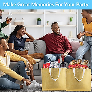 18pcs Gold Gift Bags with Tissue Paper, Shiny Gift Bags Large Size with Handles, Glossy Reusable Gift Bags for presents, Glitter Party Bag for Wedding Birthday Shower Christmas 12.7 x 4.7x11 inches