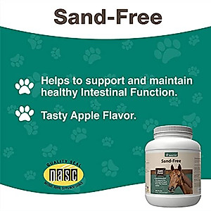NaturVet – Sand Free Horse Powder – 3 lbs – Maintains Healthy Intestinal Function – Supports Removal of Sand from Ventral Colon – Enhanced with Tasty Apple Flavor