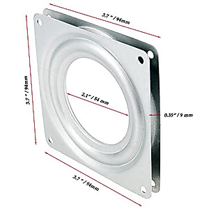 JOIKIT 20 Pack 4 Inch Lazy Susan Hardware，Lazy Susan Turntable Bearing Plate with Screws, Lazy Susan Bearing Swivel Plates for Serving Trays, Racks, Tables, 300lbs Load Capacity
