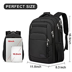 Travel Laptop Backpack, Large School Backpack for Boys, Business Slim Durable Laptop Backpack with USB Charging Port, 15.6 Inch Anti Theft Water Resistant College Computer Bag Daypack for Men Women