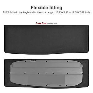 Case Star Stretchable Computer Keyboard Dust Cover for Logitech MK120,MK275, MK270 MK345 Rapoo V500PR0 Razer Dell KB216 KM117 Keyboard Dust Cover (M- Keyboard dust Cover)