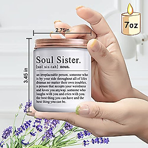 Sister Gifts from Sister, Funny Women Gifts for Sister in Law Christmas&Thanksgiving Mothers Day Birthday Gift for Soul Sister Mom BFF Boss Colleague Friend Present Lavender Candle