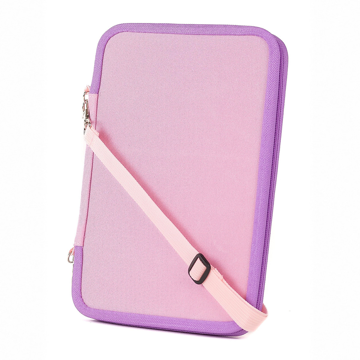 PinFolio Classic Pin Display Bag, Lightweight Sports & Disney Pin Book Designed for Storage & Easy Trading Up to 100 1-Inch Enamel Pins (Pink & Lavender)