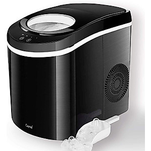 Countertop Ice Maker – 9 Ice Cubes Ready in 6 Mins - 26LBS/24Hrs, 2 Ice Sizes, LED Indicator Lights – Portable Ice Maker with Ice Scoop and Basket for Home Office Bar Party