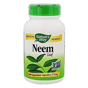 Natures Way Neem Leaf 100 Vegetable capsule, 100 ct