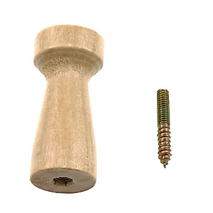 Wantane Screw-On Solid Wood Hook Wooden Coat Hook Coat and Hat Hook Shaker Hook Drying Hook for Hanging Clothes, Hats, Towels, etc. -10PCS