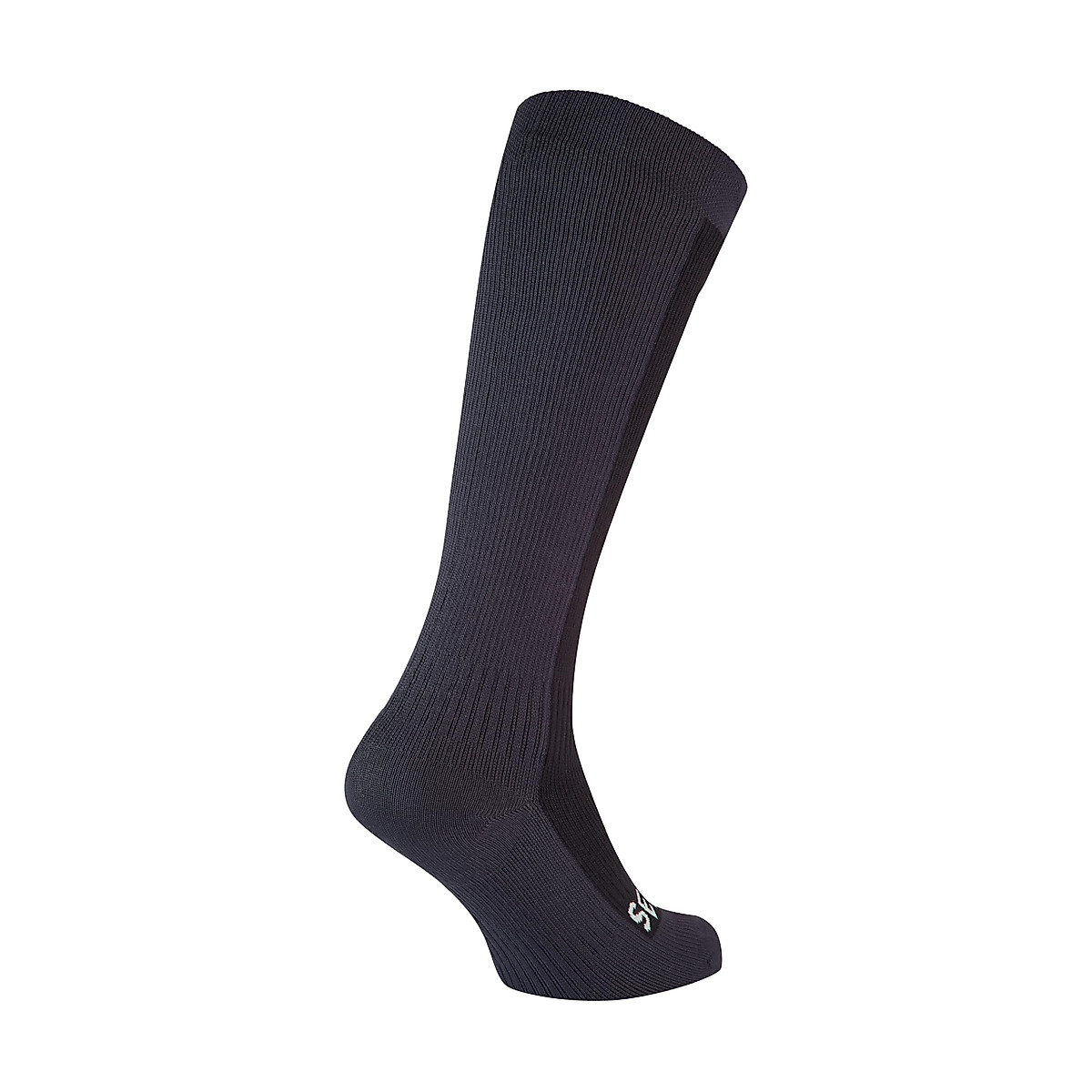 SEALSKINZ Unisex Waterproof Cold Weather Knee Length Sock, Black/Grey, Small