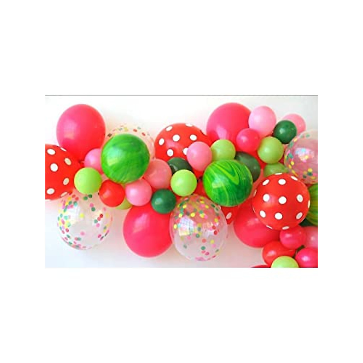 Watermelon Balloons Party Decorations Kit -110pcs Red Pink Green Polka Dot Balloons Watermelon Balloons for Birthday Party,Wedding Baby Shower, Summer One in a Melon Party Decorations