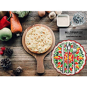 Ceramic Stone Trivets for Hot Pots and Pans, Versatile Trivet with Cork Base, Heat Resistant Mats for Countertop, Trivets for Hot Dishes, Set of 4