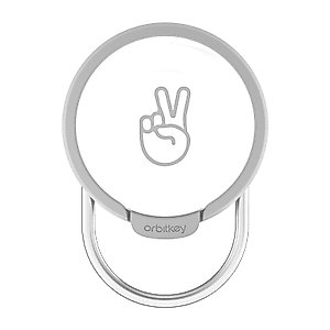 Orbitkey Slim Case for AirTag | Made with Stainless Steel and TPU | Securely Holds Your Apple AirTag | Easily Attach to Keys or Anything You Want to Track with The Open Key Ring | Granite