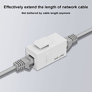 iwillink RJ45 Cat6 Keystone Coupler 25-Pack, Female to Female Cat6 Keystone Jack, UTP Keystone Coupler Insert,Keystone Jack, White