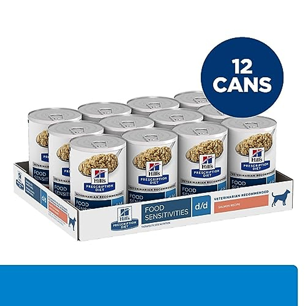Hill's Prescription Diet d/d Skin/Food Sensitivities Salmon Formula Canned Dog Food, Veterinary Diet, 13 oz., 12-Pack Wet Food