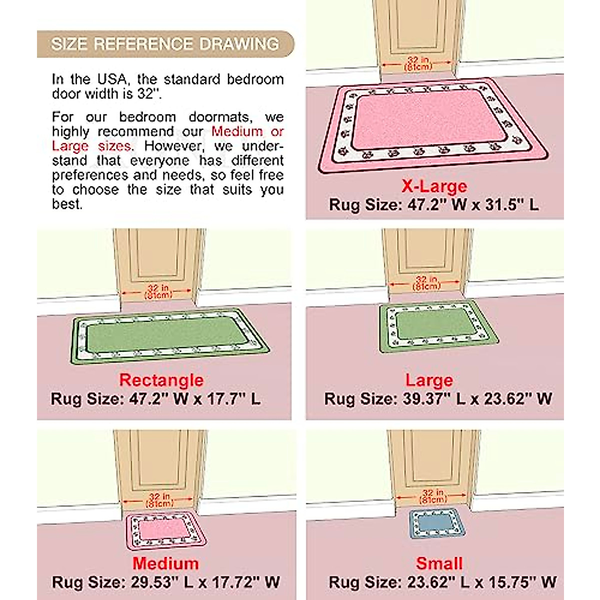 FAONIE Pretty Floral Rural Style Romantic Rose Flower Rug Shaggy Area Rugs Soft Non-Slip Doormat Floor Mat Bath Mat Bathroom Shower Rug Bedroom Living Room Carpet (Light Green, M)