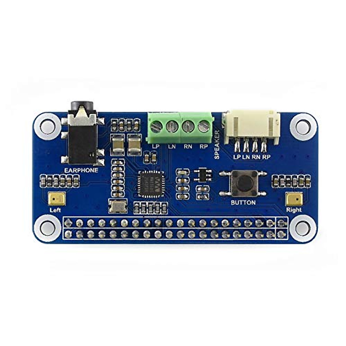 Waveshare WM8960 Hi-Fi Sound Card HAT Stereo CODEC Playing and Recording I2S Interface for Raspberry Pi Zero/Zero W/Zero WH/2B/3B/3B+